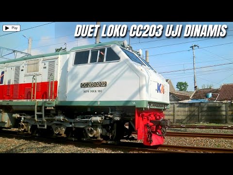 POSISI DOUBLE LOKOMOTIF CC203 YANG UNIK TEST UJI DINAMIS‼️ - YouTube