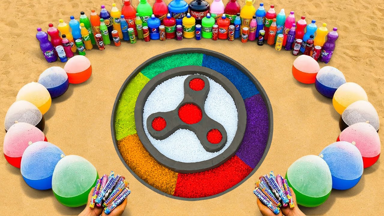 Experiment: Fidget Spinner pit Eruption from Orbeez, Pepsi, Mtn Dew ...