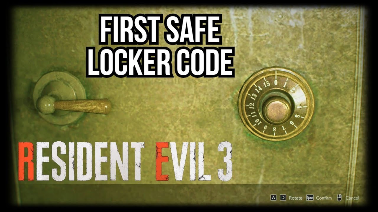 RESIDENT EVIL 3 REMAKE | FIRST SAFE LOCKER CODE - YouTube