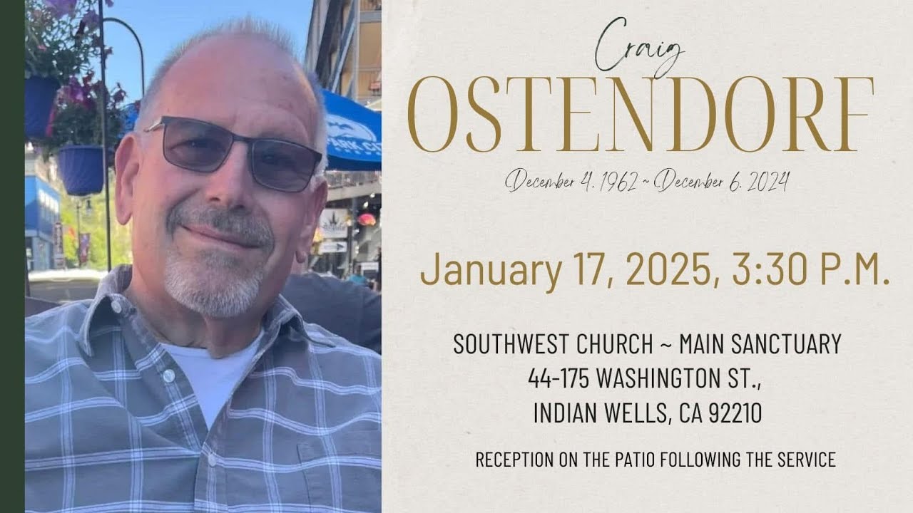 Craig Ostendorf Celebration of Life | January 17, 2025 - YouTube