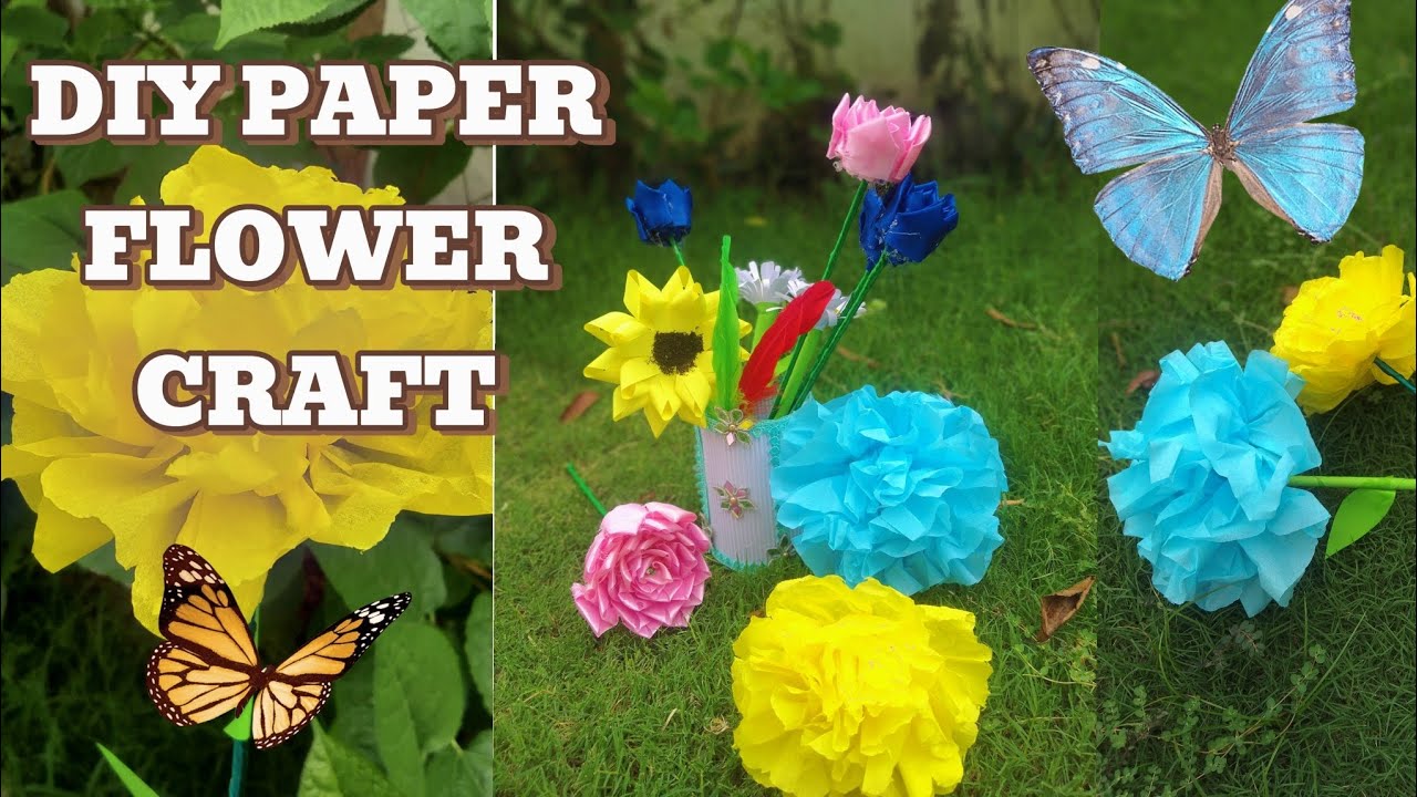🌸 DIY Paper Flower Craft | Easy & Beautiful Handmade Flowers - YouTube