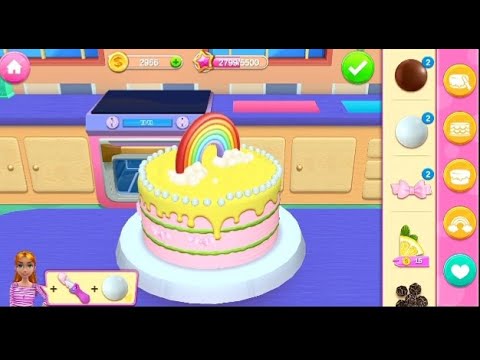 main masak masakan|membuat kue kek wortel 🥕🥕pelangi🌈 cantik permainan ...