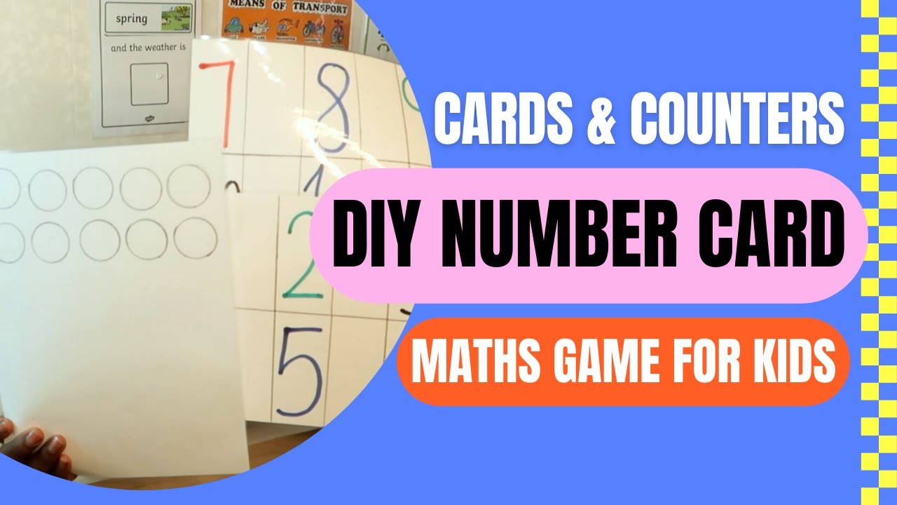 HOW TO MAKE NUMBER CARDS | CARDS & COUNTERS | NUMBER CARDS FOR TRACING ...