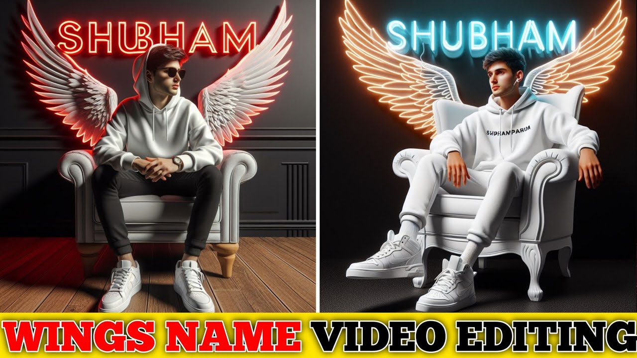 How To Create 3D Ai Wings Name Image | Wings Name Video Editing | Bing ...