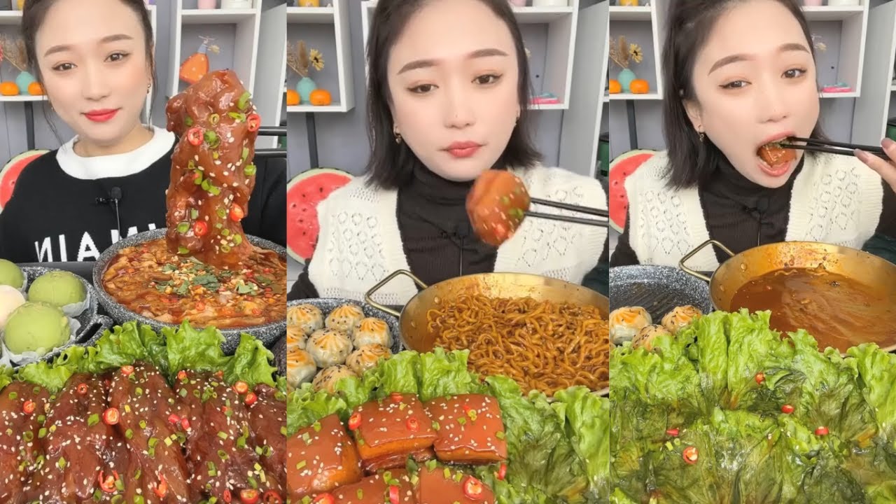 Cute Girl Eating Food So Yummy Mukbang ASMR Ep297 | 可爱的女孩吃食物如此美味 Mukbang ASMR Ep297 - YouTube