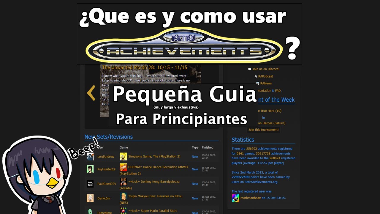 ¿Qué es RetroAchievements y como se usa? (Guía Exhaustiva) | Desbloquea ...