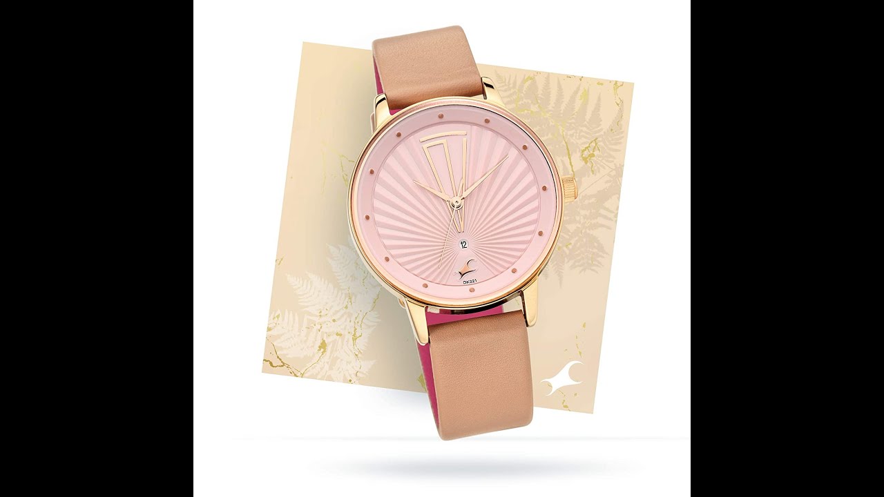 Fastrack Ruffle rose gold watch unbox and review - YouTube