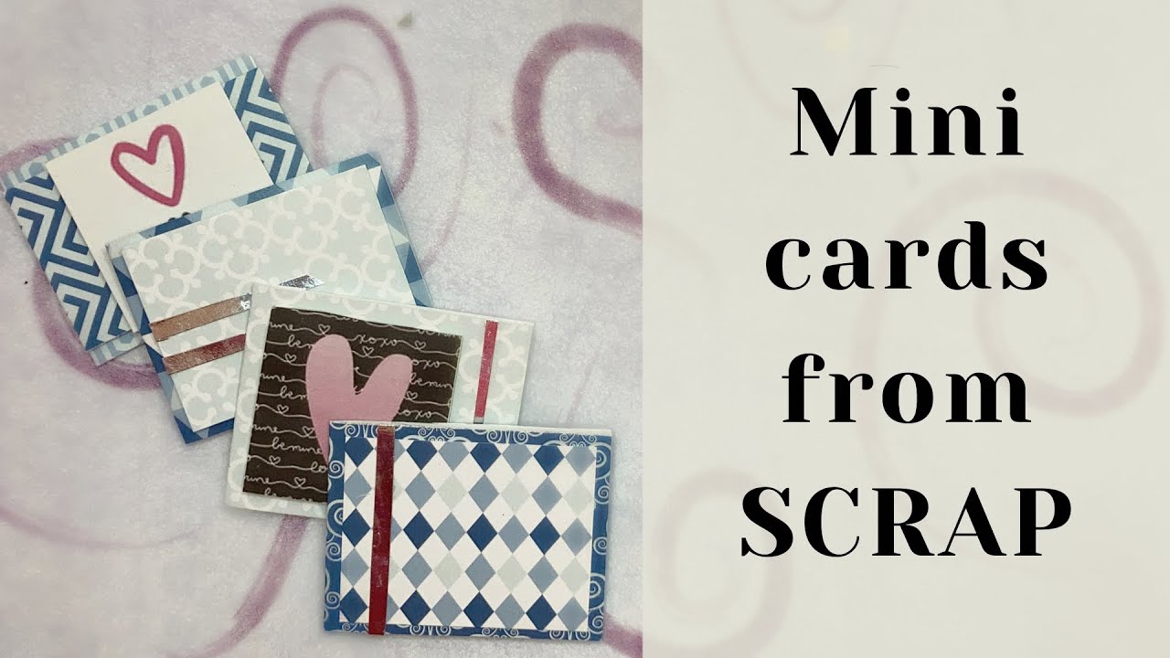 Cute MINI CARDS from scrap | Card designing - YouTube