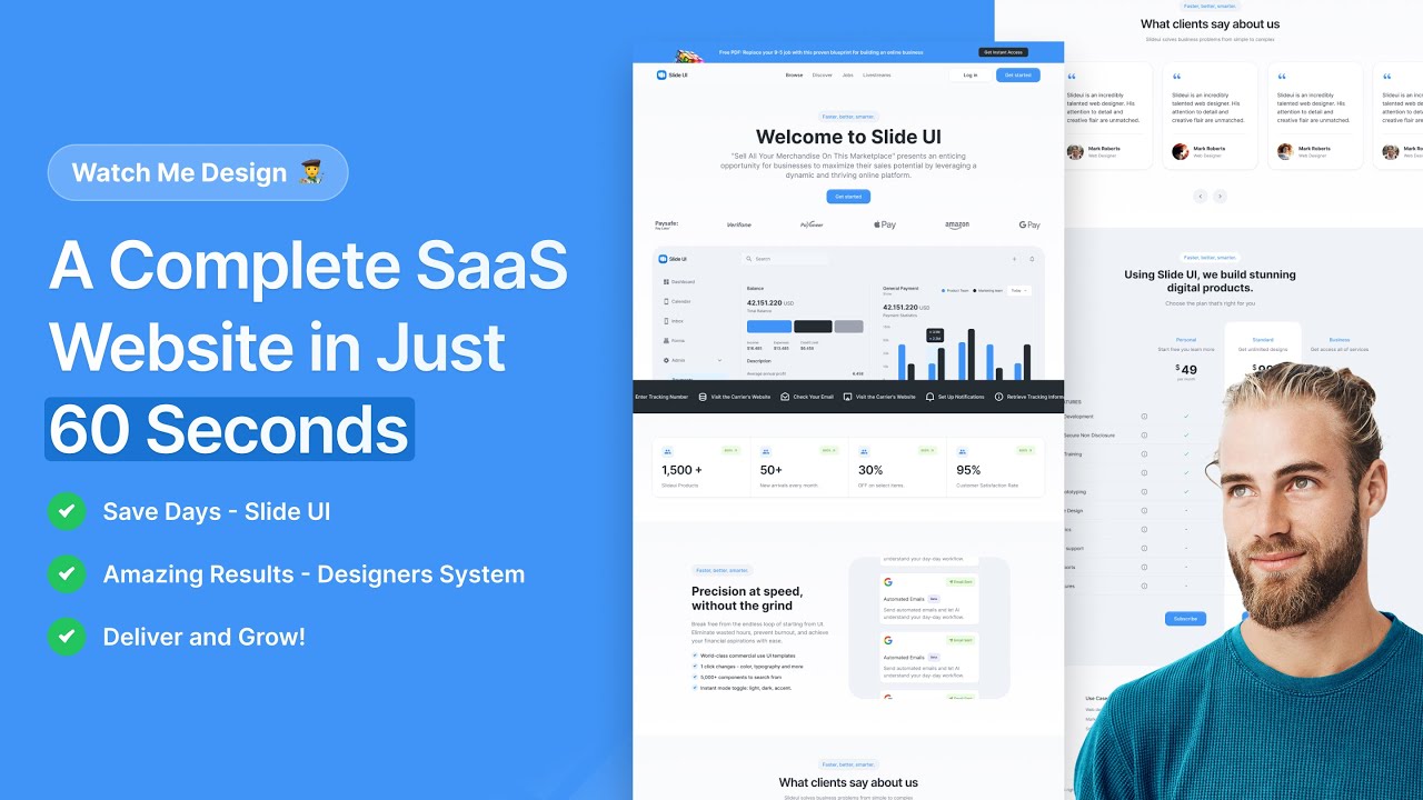 Design a Sass website in 1 minute - YouTube