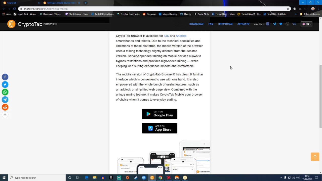 Cryptotab Mining Web Browser Review Youtube
