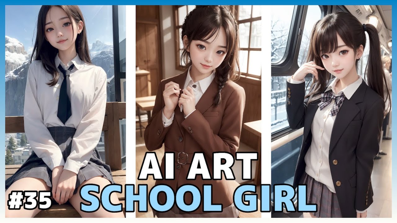[Ai Art] School Girl 35 - YouTube
