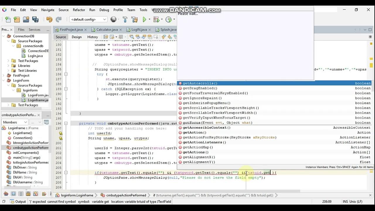 Log in Search part 1 using Java Netbeans - YouTube