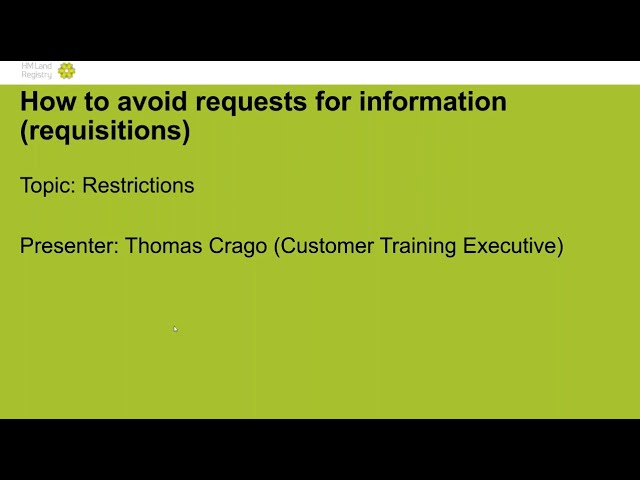 Restrictions Land Registry