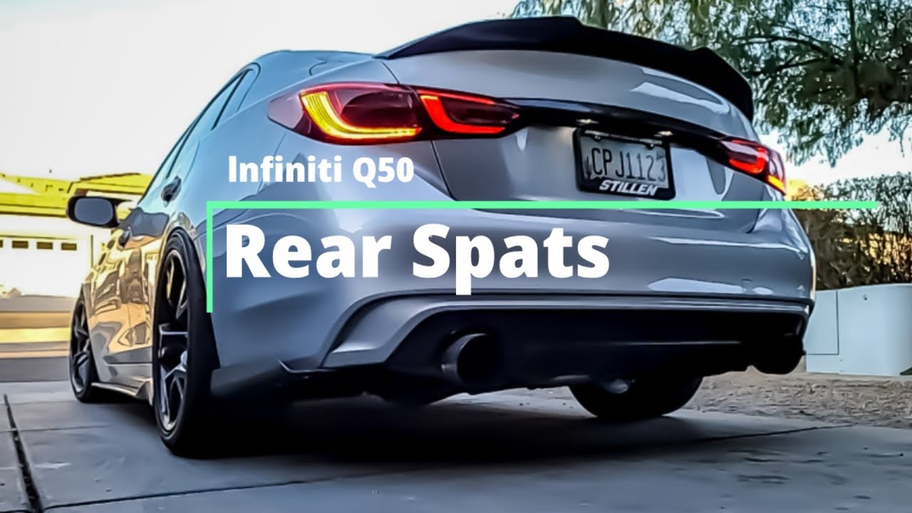 Infiniti Q50 Rear Bumper Spats/Valance Lip | DIY - YouTube
