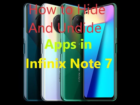 How to hide and unhide app in infinix note 7 - YouTube