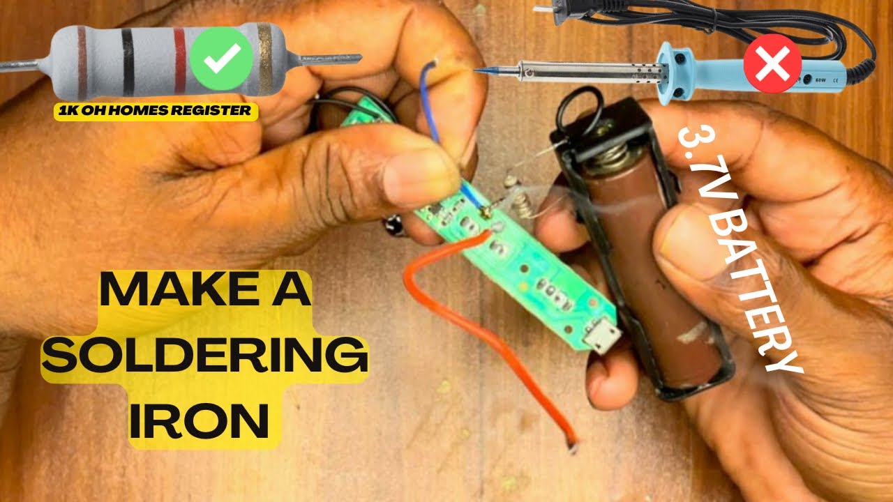 1k রেজিস্টর দিয়ে সোল্ডারিং আয়রন তৈরি ।।how to make a soldering iron ...