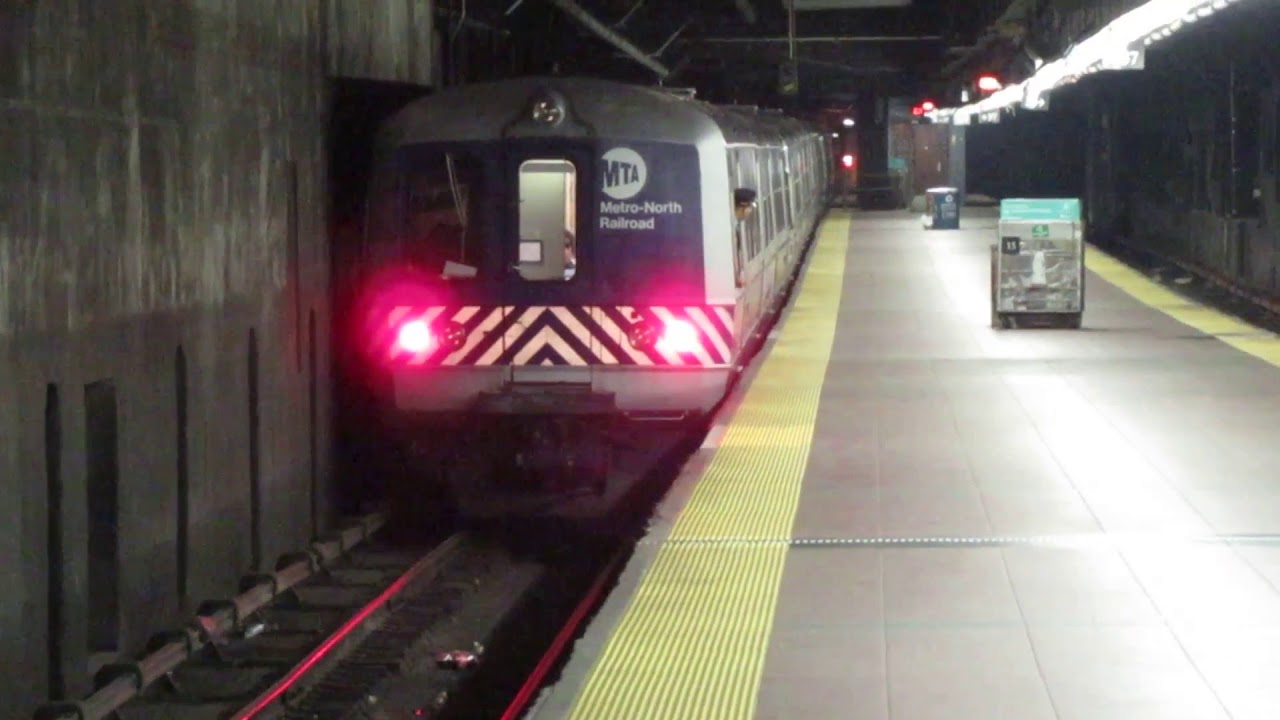 (Metro North) M3 Train on Hudson Line Train 769 departing Grand Central ...