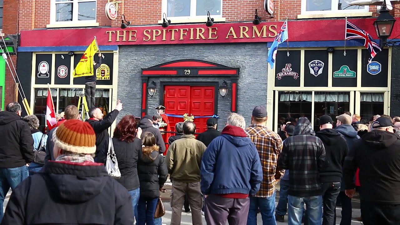 Spitfire Arms Hanging of the Flags - YouTube