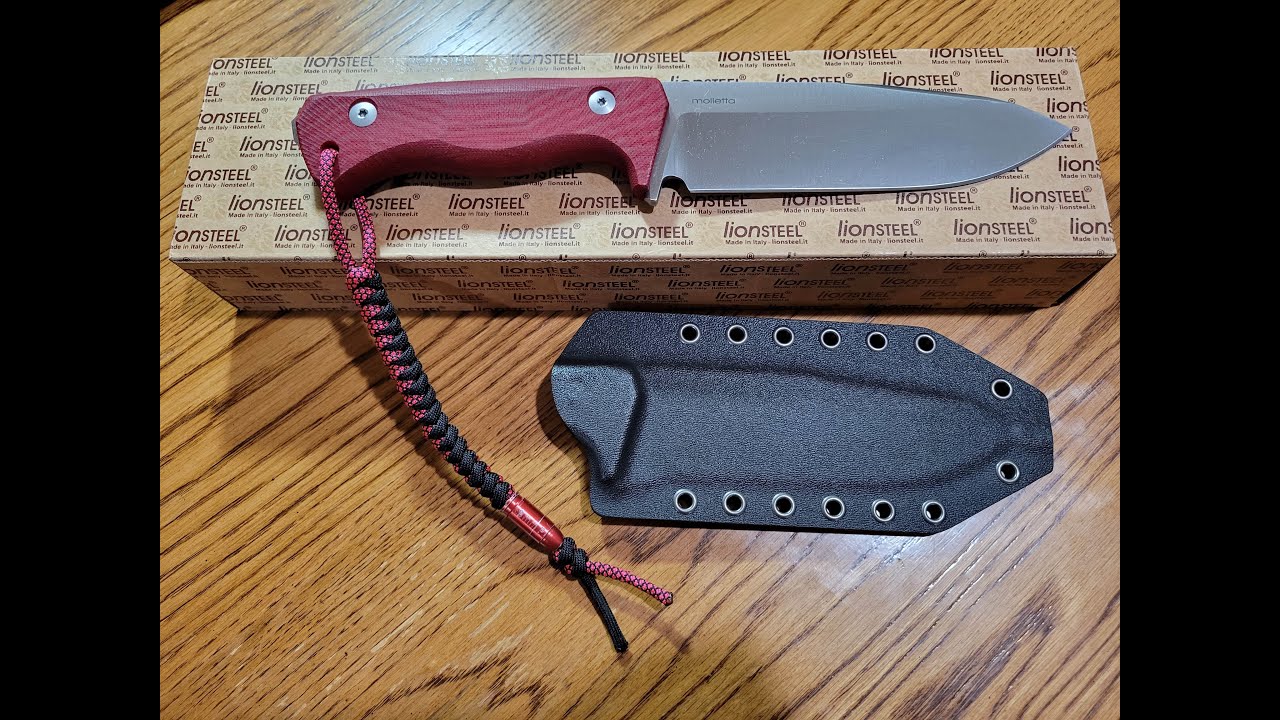 LionSTEEL T6 in CPM 3V, with Natural Micarta scales (Dipped in Racing ...