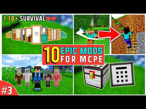 Top 10 epic mods for minecraft pocket edition || Best Minecraft mods 1. ...