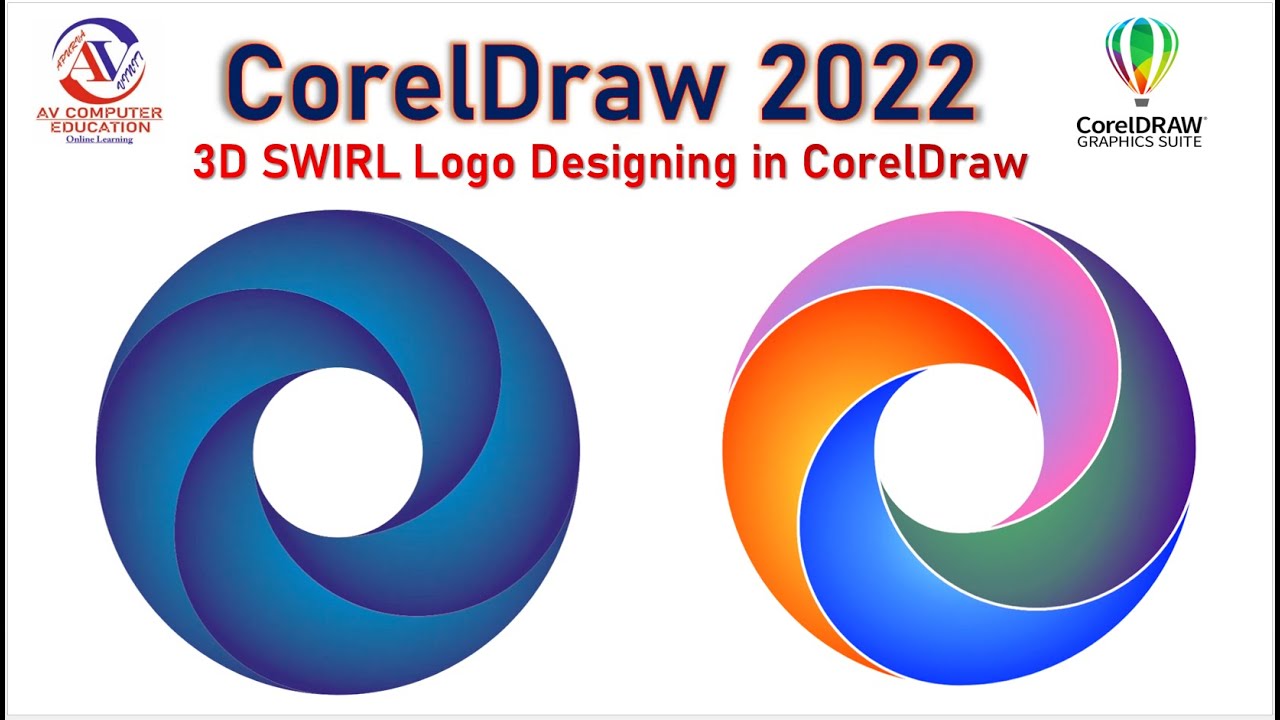 HOW TO MAKE A SWIRL LOGO DESIGN IN COREL DRAW - YouTube