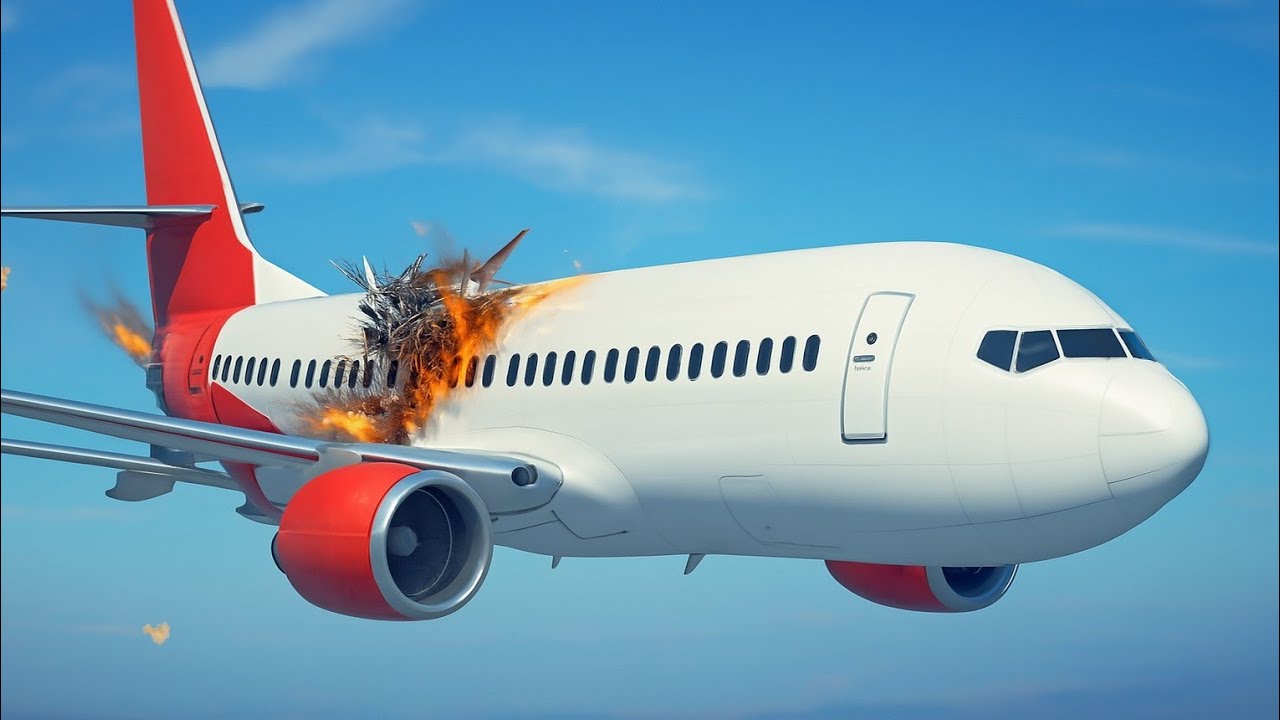 Airplane Explosion in Flight Simulator 🔥 | Epic Plane Crash Animation ...