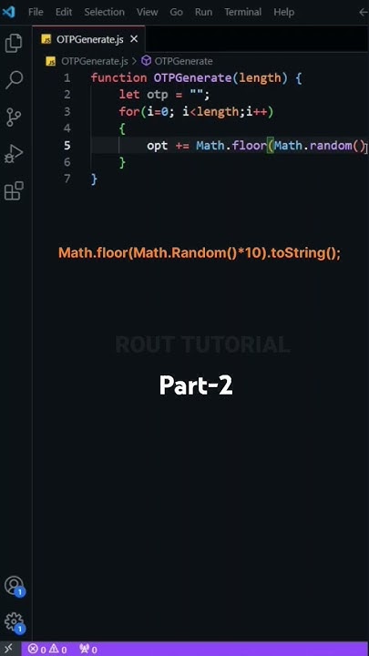 Otp Generator In Javascript Windows Javascript Programming Youtube
