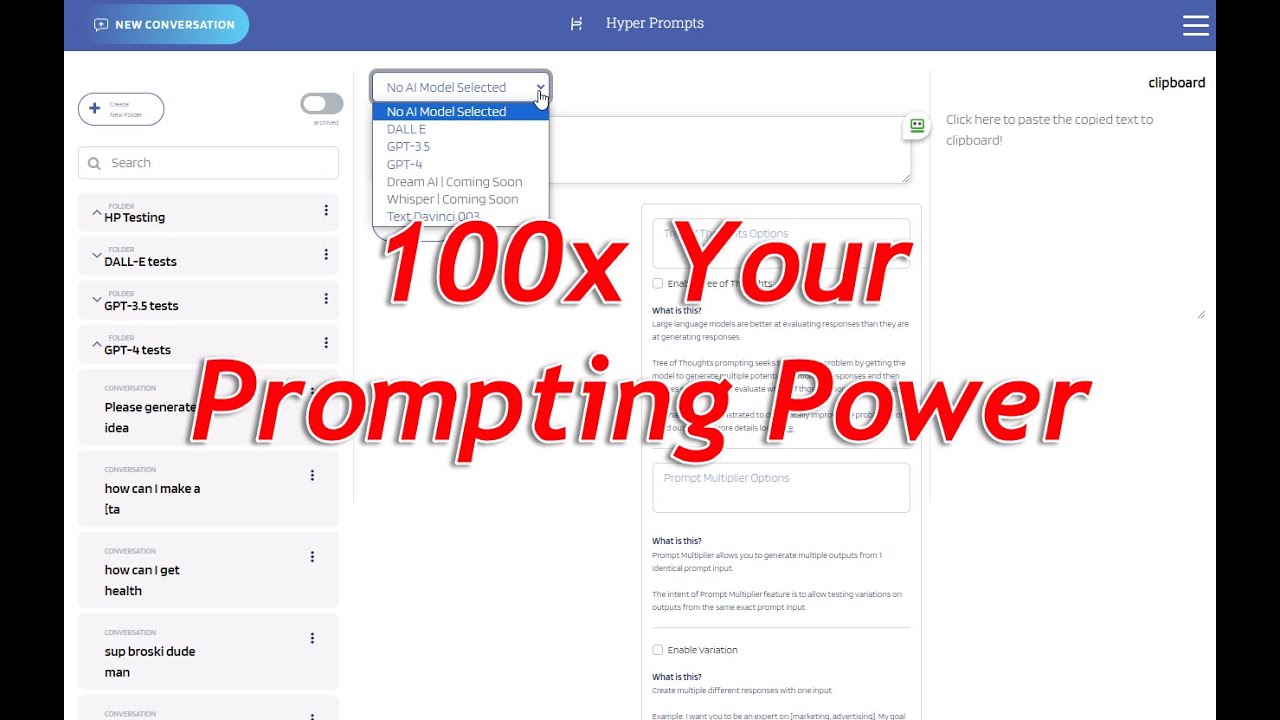 10x-100x ChatGPT Productivity with Giga Prompting -- Hyper Prompts v0.200 -- Prompt Engineering ...