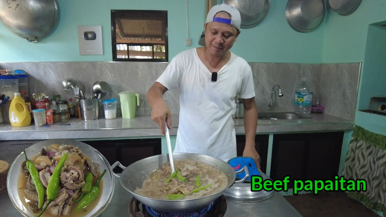 Papaitan na laman loob ng baka | Beef entrails soup recipe, Lutong ...