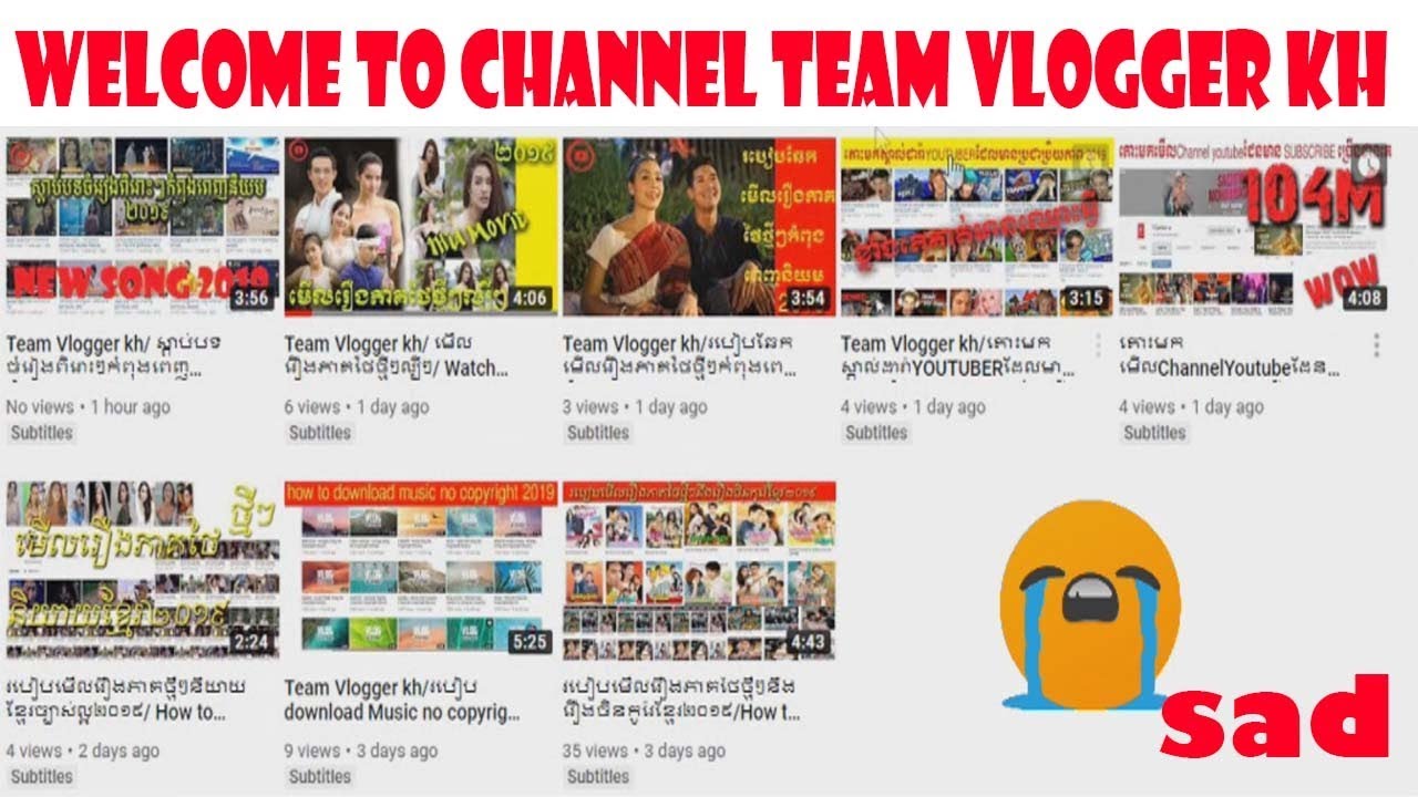 Team Vlogger kh/ Welcome To Channel Team Vlogger kh / So Sad - YouTube