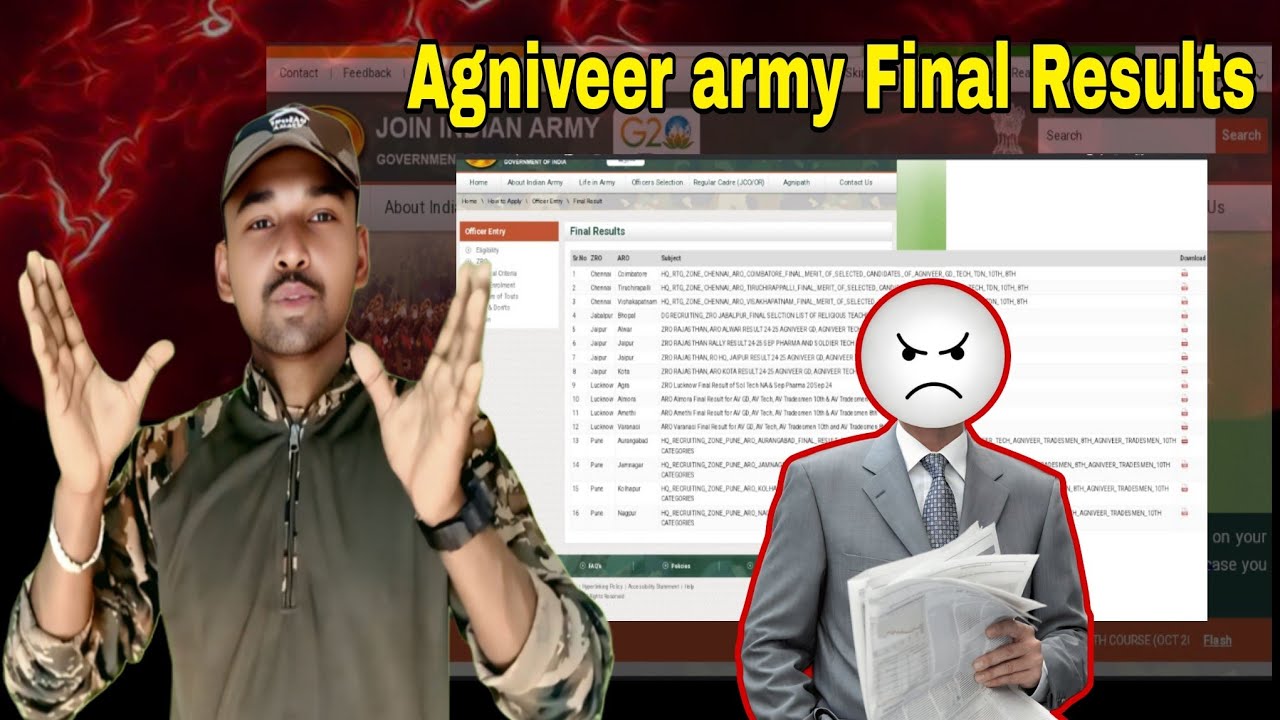 Agniveer army Final Results.... indian army final result All ZRO final ...