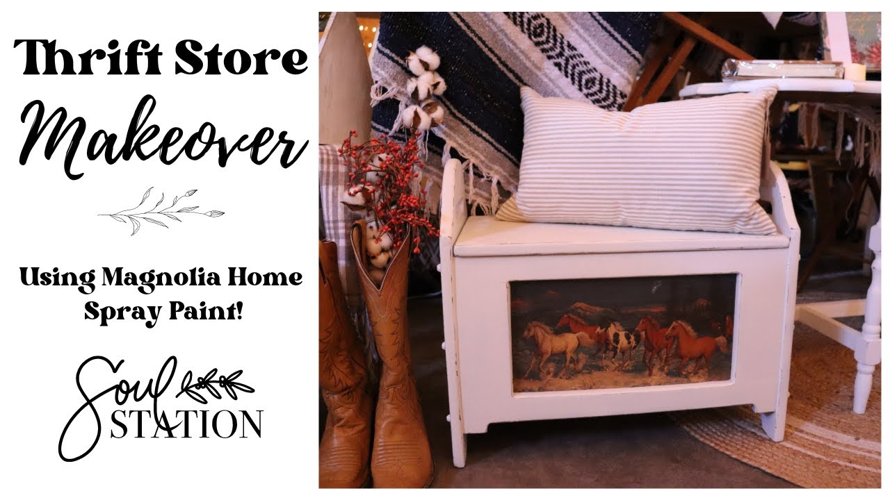 Thrift Store Flip Using Magnolia Home Spray Paint! - YouTube
