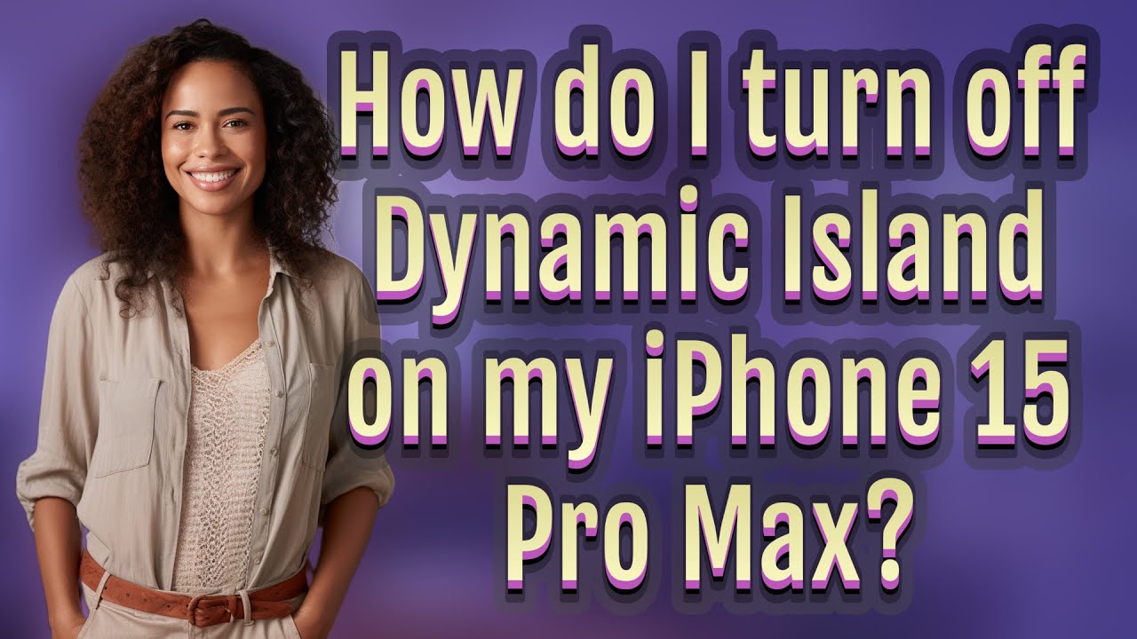 How do I turn off Dynamic Island on my iPhone 15 Pro Max? - YouTube