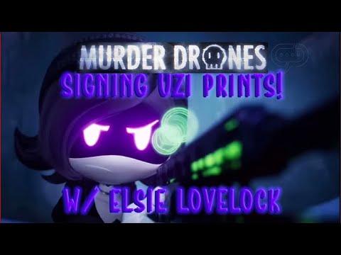 MURDER DRONES - voice actor for Uzi signing prints! PART 1 - YouTube