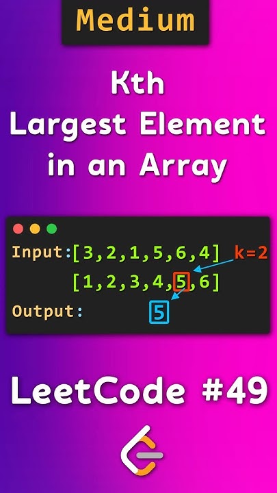 Kth Largest Element in an Array Çözümü - LeetCode - YouTube