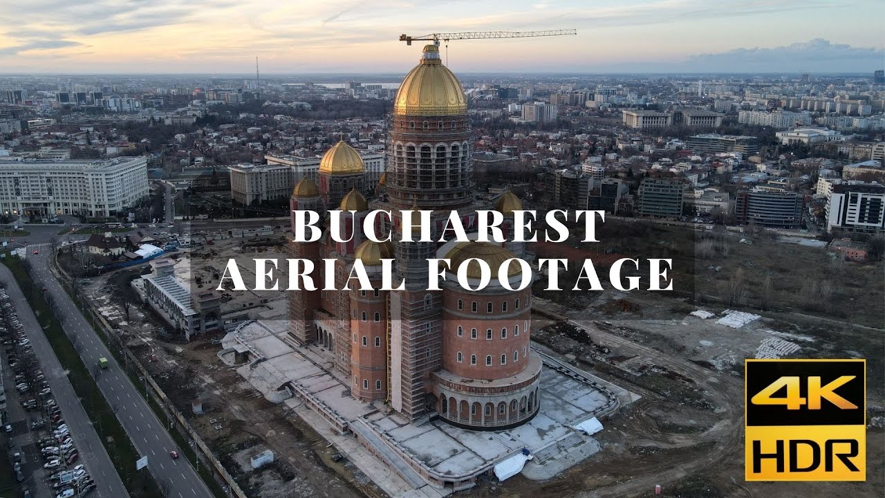 BUCHAREST ROMANIA 🇷🇴 NATIONAL CATHEDRAL 🇷🇴 EPIC DRONE FOOTAGE 4K 🎬 DJI ...