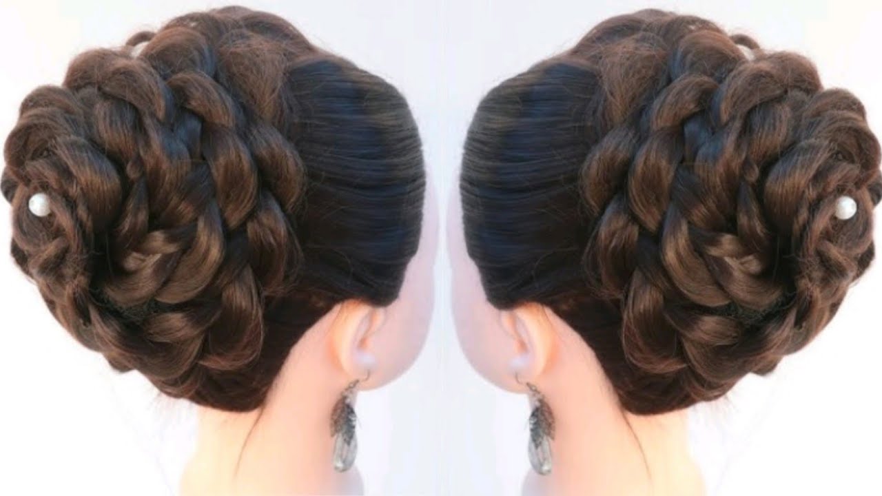 Navratri special Hairstyle Day 1 / Hairstyle For saree / Bun Hairstyle ...