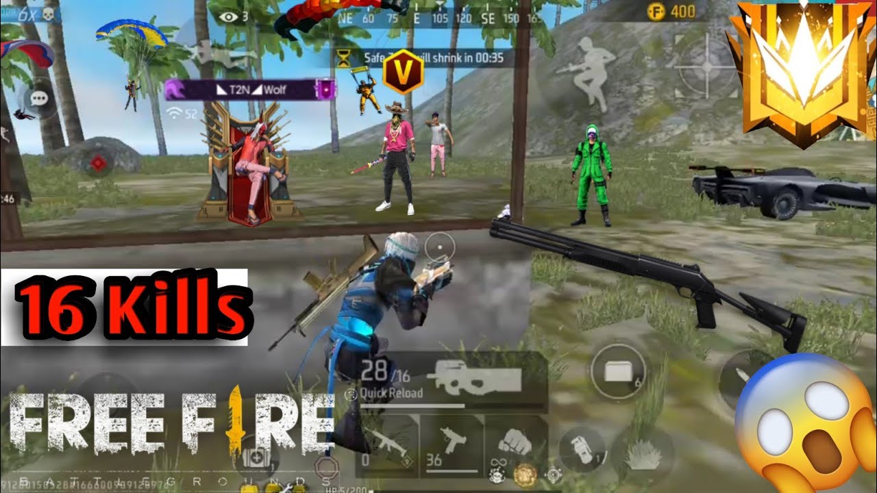 Free Fire Solo Vs Squad Best Gameplay | Free Fire Ki Video Solo Vs ...