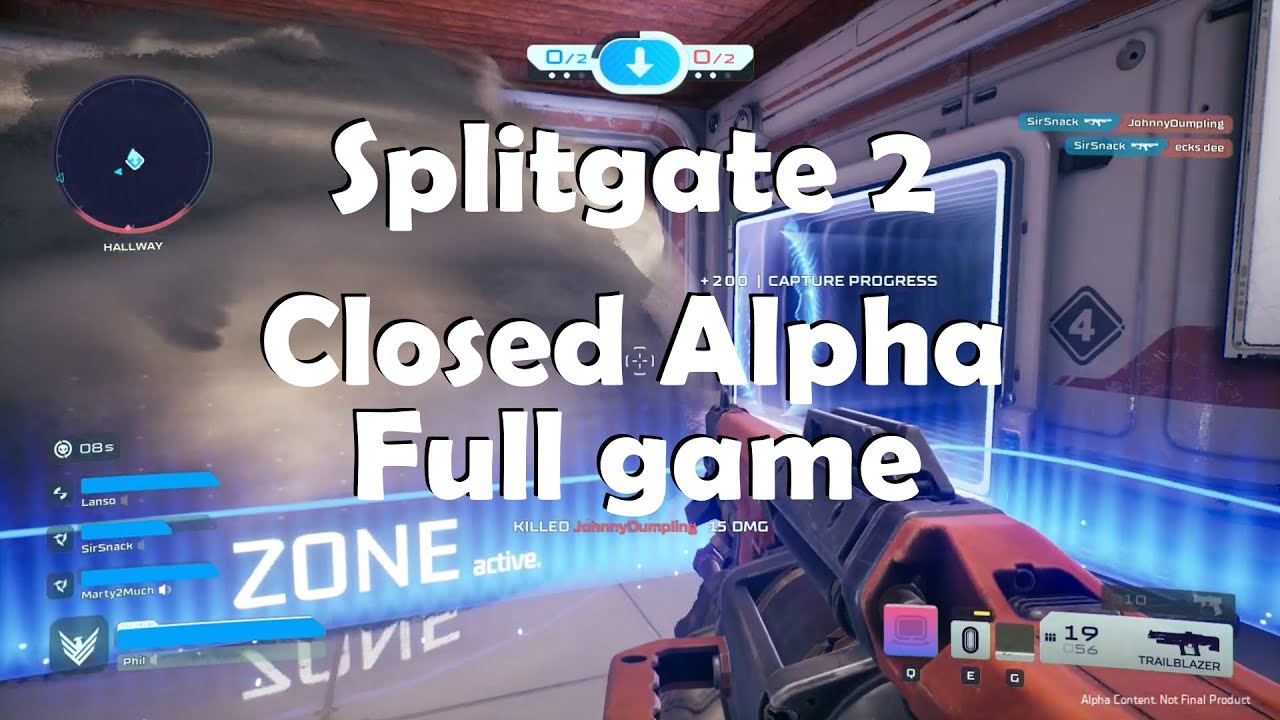 Splitgate 2 - Closed Alpha - Uncut gameplay - full game - close game - Hotzone on Frontier - YouTube