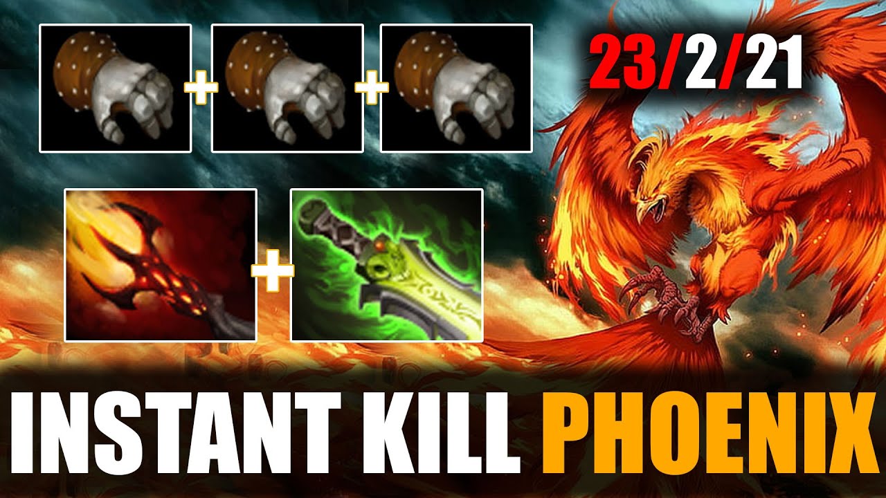 INSTANT KILL PHOENIX!! Burst Burning 39K Damage | Dota 7.24b - YouTube