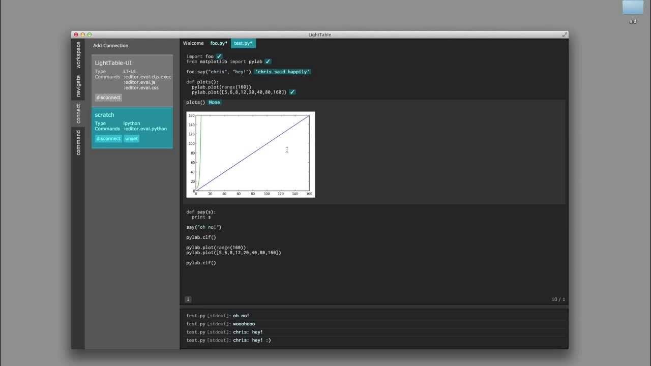 Python in Light Table 0.4 - YouTube