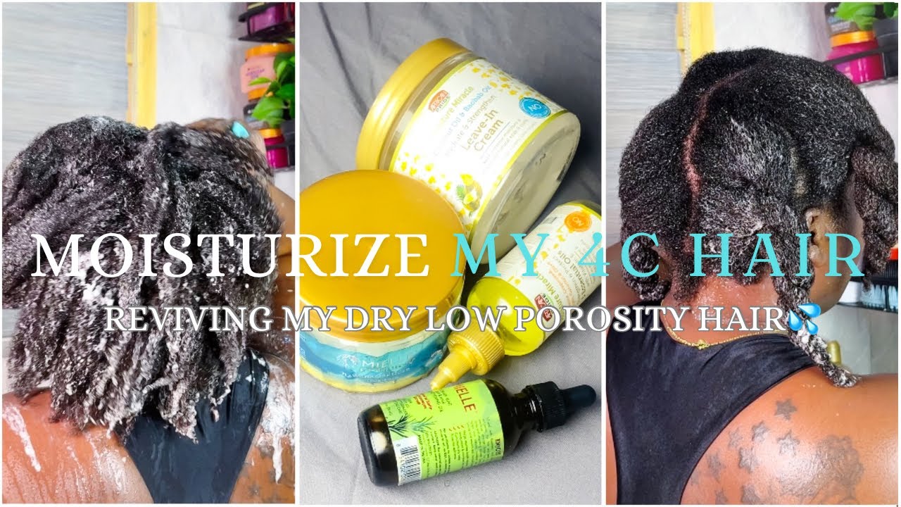 How I Moisturize My Natural Hair After Wash Day She Was DRY Dry 😭💀 | 4C ...