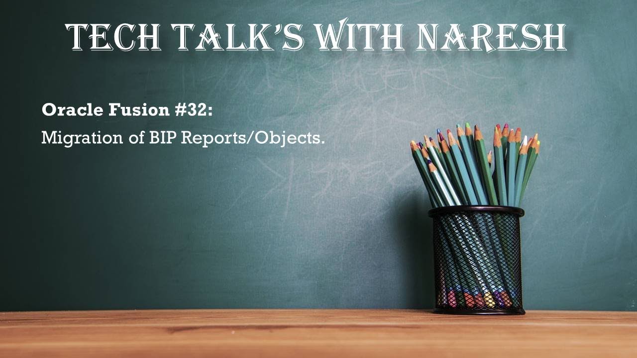 Oracle Fusion #32: Migration of BIP Reports/Objects - YouTube