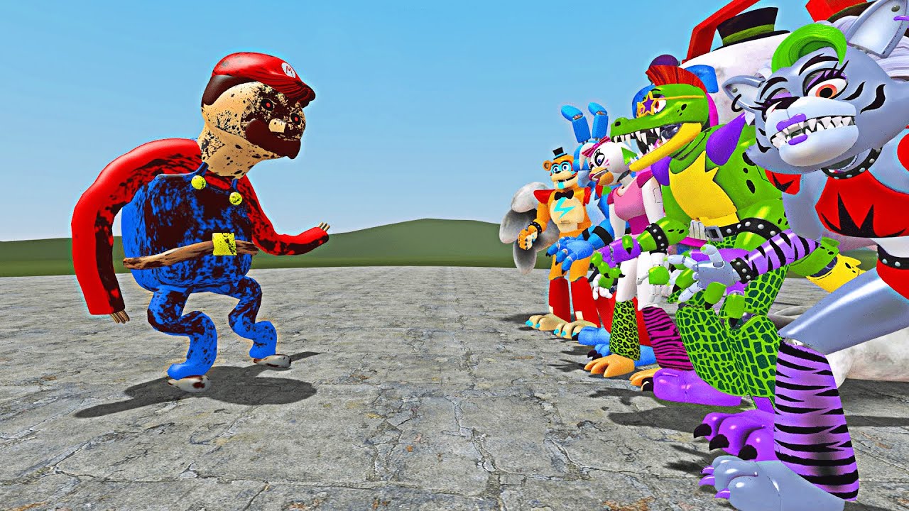 CORRUPTED SUPER MARIO MEMES VS FNAF Security Breach In Garry's Mod ...