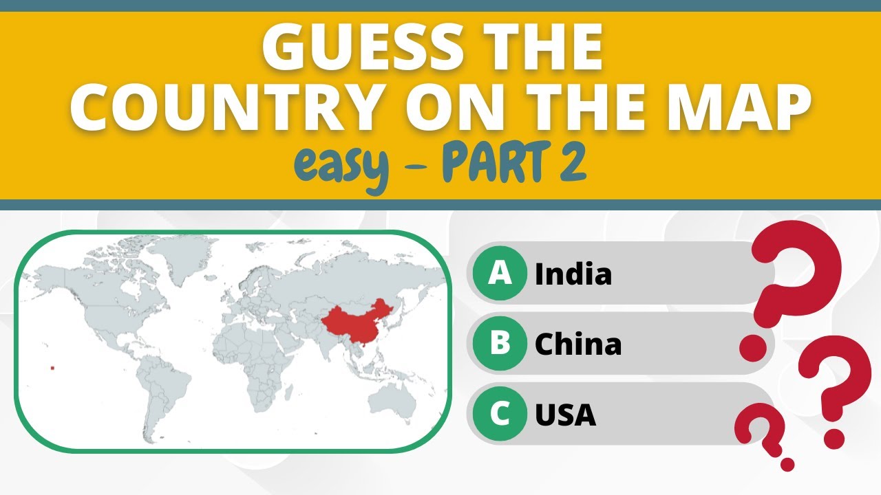 Guess the Country on the Map Quiz Challenge | easy PART 2 - YouTube