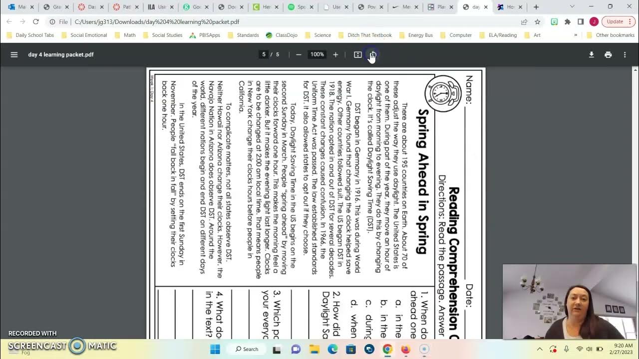 Day 4 Learning Packet - YouTube