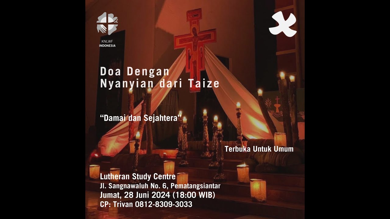 Doa Dengan Nyanyian dari Taize, Jumat 28 Juni 2024 - YouTube