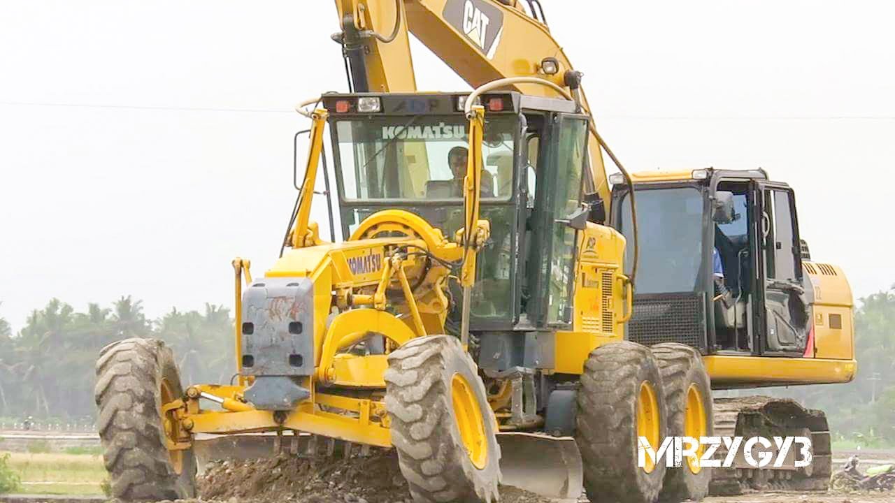 Cool!! Motor Grader Excavator Dozer And Dump Truck Working - YouTube
