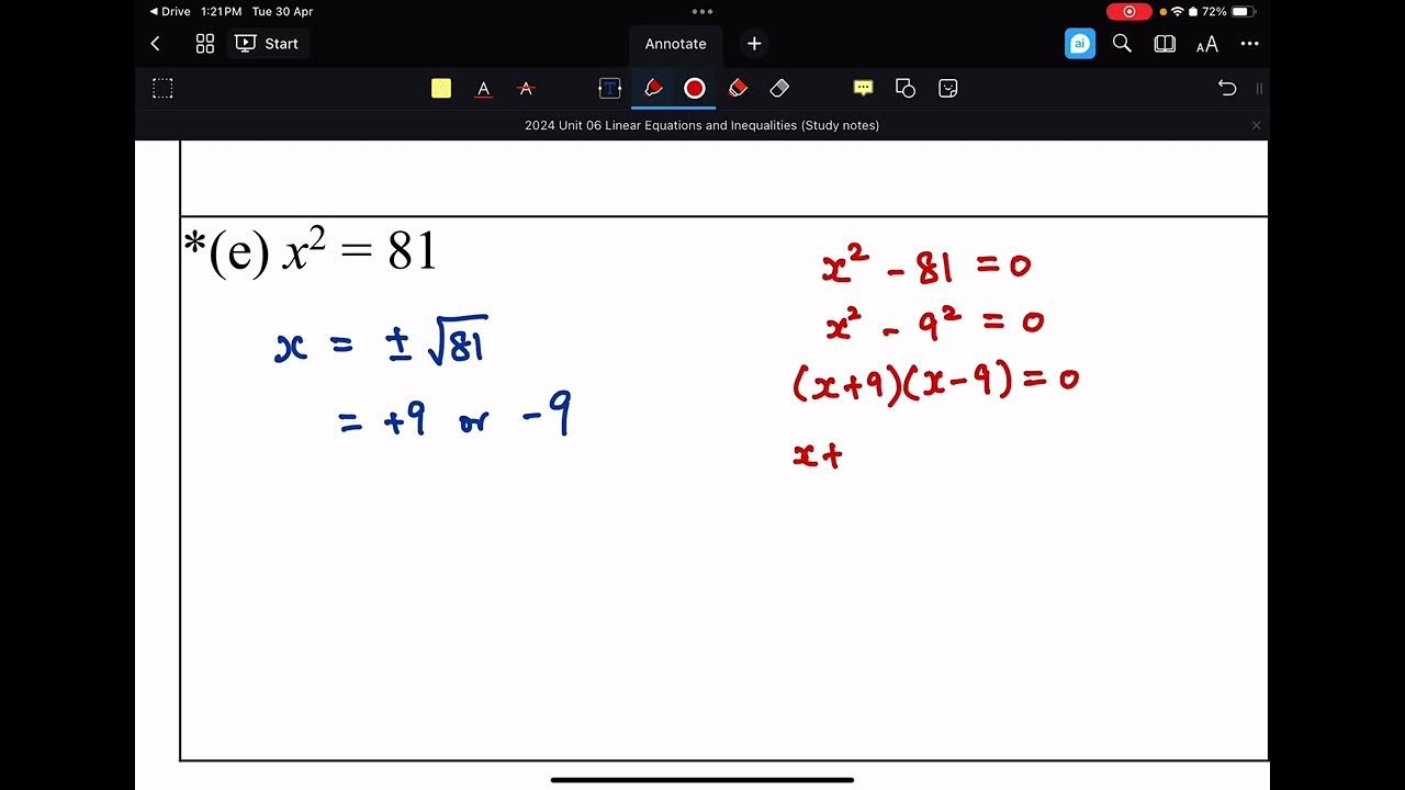 [Lesson] Linear Equations Part 1 - YouTube