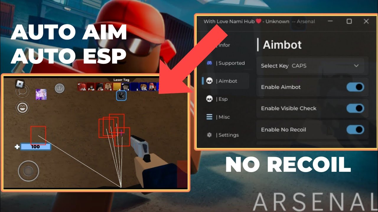 Arsenal Script Auto Aimbot Auto Esp Player No Recoil (OPscript) - YouTube